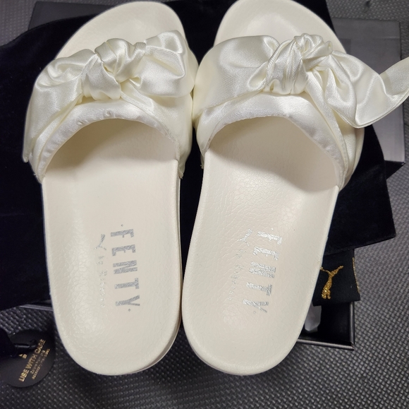 Puma | Shoes | Brand New Puma X Fenty Bow Slide Off White Puma Silver ...